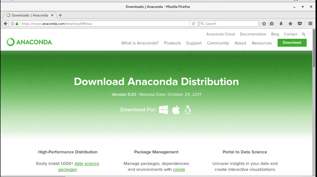 Install Anaconda Python on CentOS 7