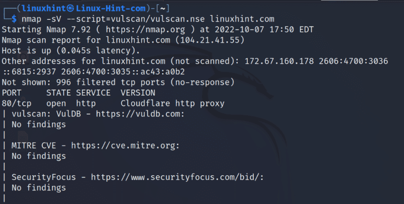 Nmap Scan Ports To Detect Services And Vulnerabilities Linux Consultant
