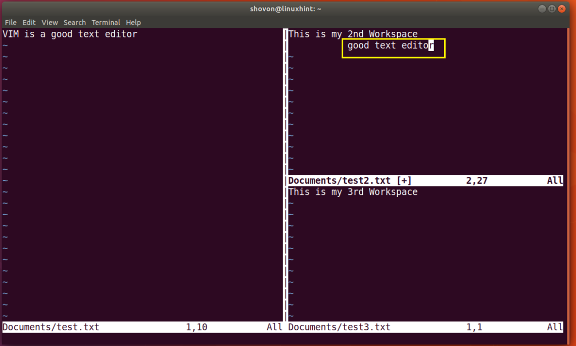 How To Use VIM Split Screen Linux Hint