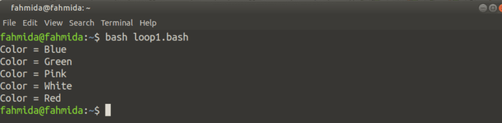 BASH for loop examples