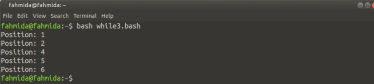 BASH while loop examples