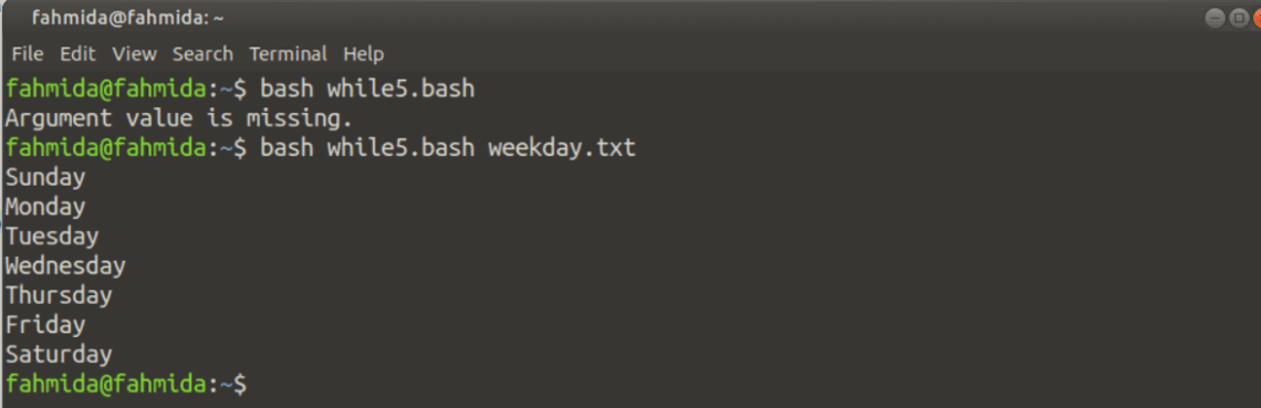 Bash While Loop Examples 