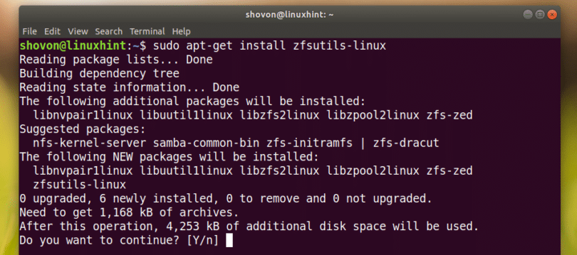 Install ZFS File System on Ubuntu 18.04 LTS