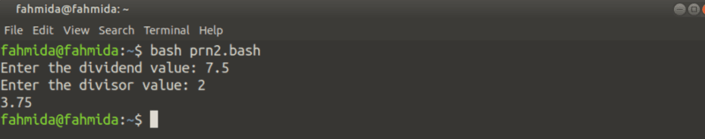 Bash Arithmetic Operation