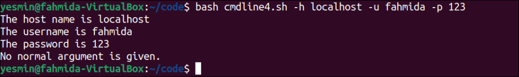 Command Line Arguments