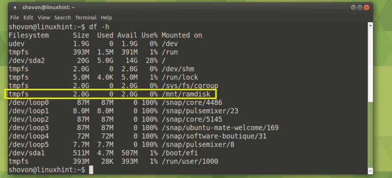 How to Create and Use a Ramdisk on Ubuntu 18.04