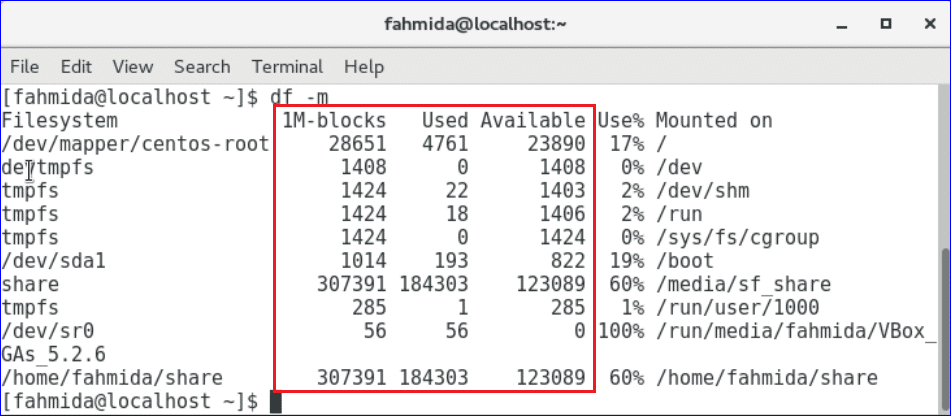 How To Check Total Disk Space In Centos 7