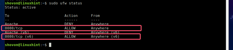 Ubuntu Allow Port Through Firewall