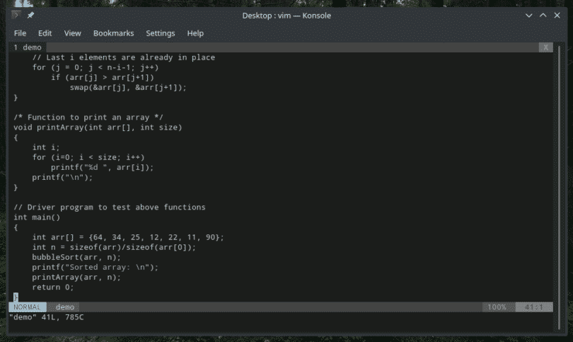 Vim Split Screen