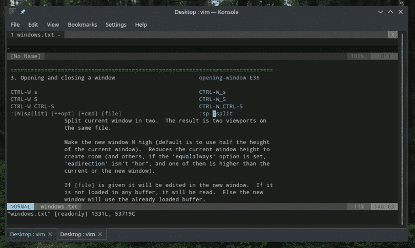 vim-split-screen