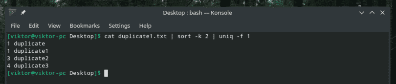 Linux uniq Command