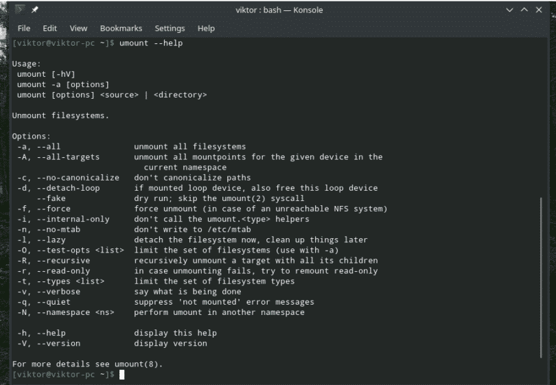 Linux umount Command