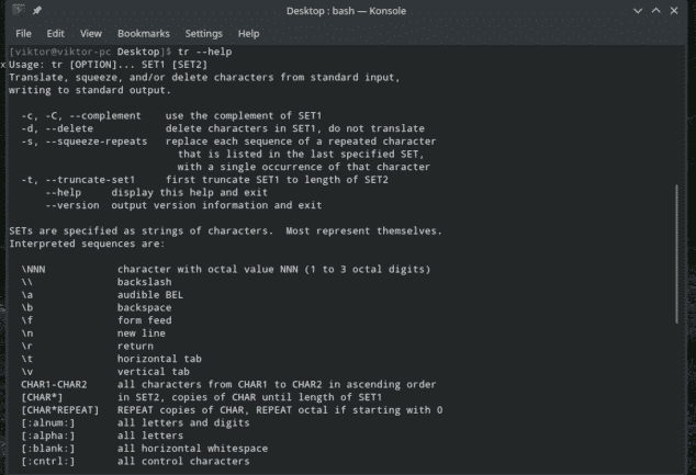 Linux tr Command