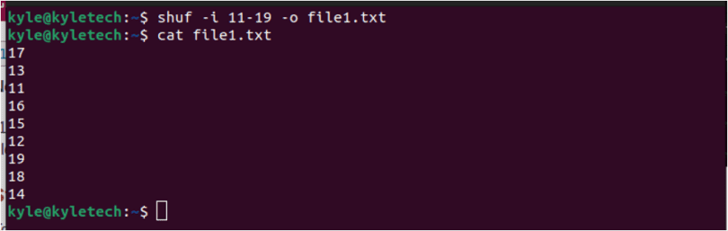 Understanding The Bash Shuf Command Linux Consultant
