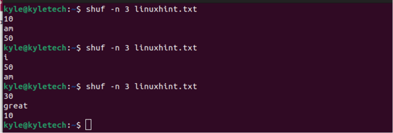 Understanding the Bash shuf Command