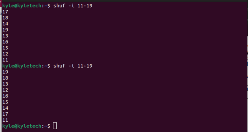 Understanding The Bash Shuf Command Linux Consultant