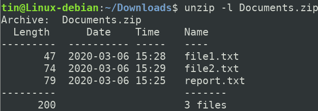 How To View Contents Of ZIP Archive In Linux