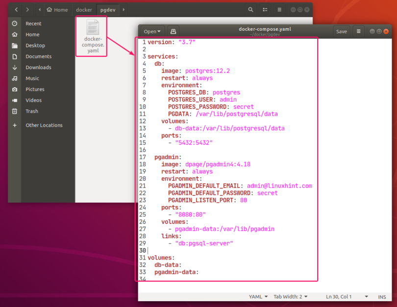 Install pgAdmin with Docker