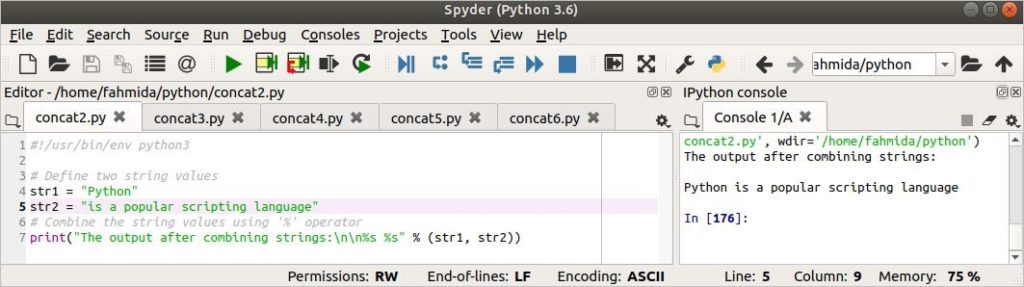 Python String Concatenation