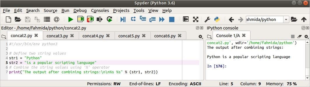 Python String Concatenation