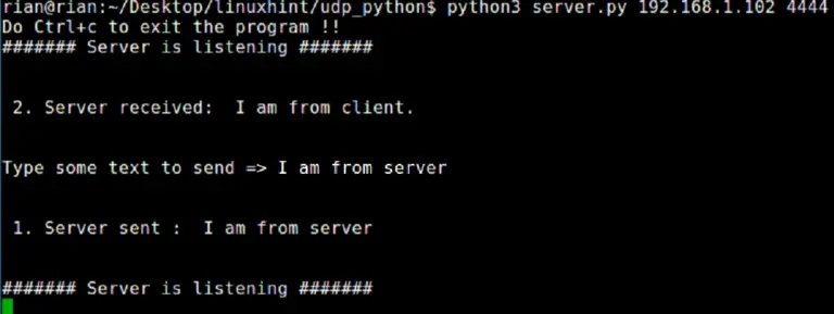 Send And Receive Udp Packets Via Python