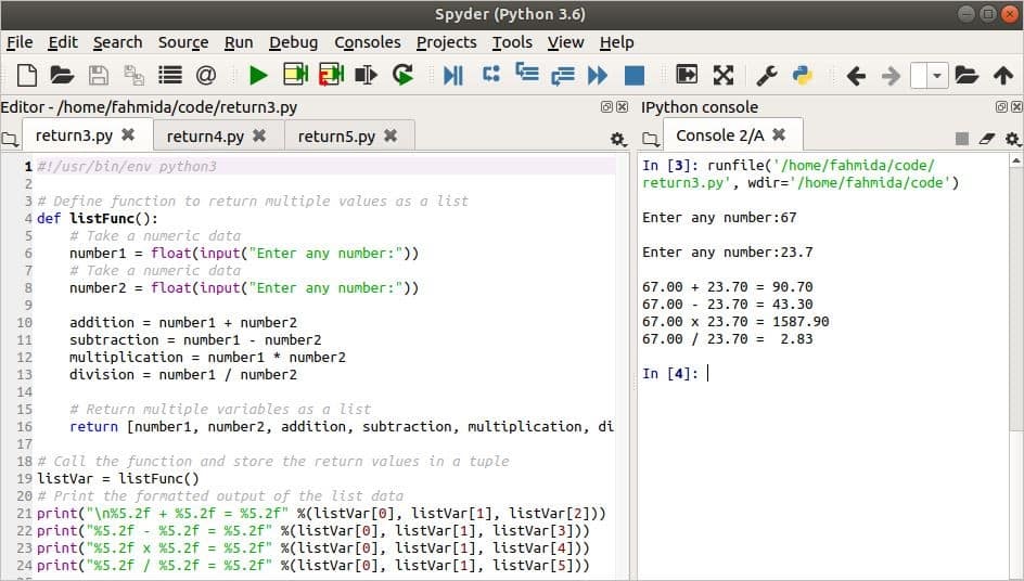 Return Multiple Values From A Python Function