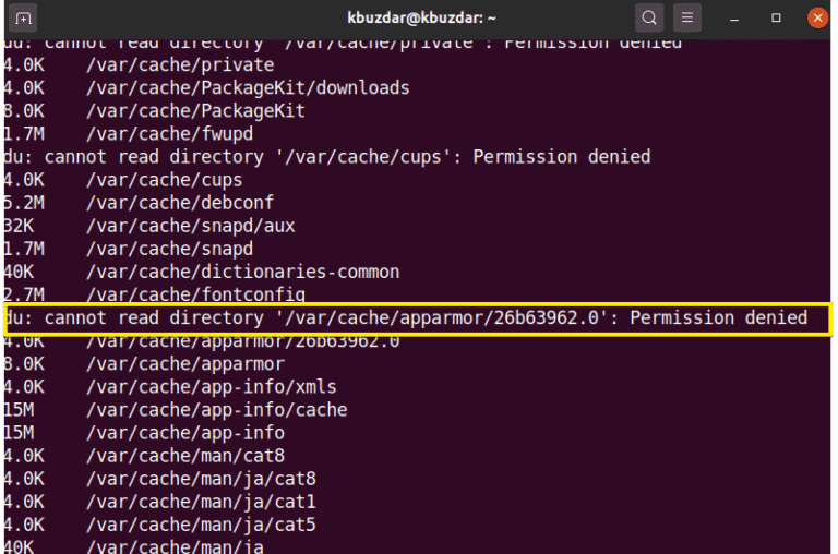 Check Directory Size In Linux