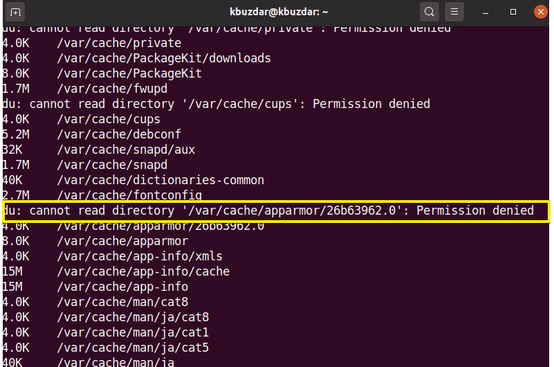 Check Directory Size In Linux