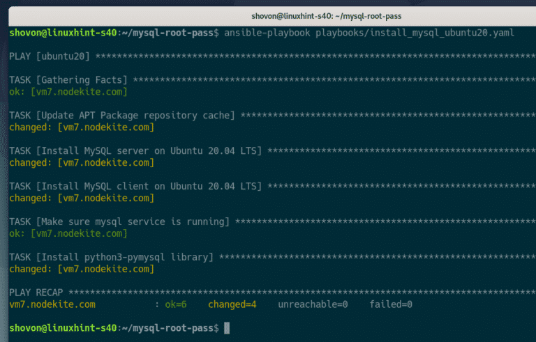 How to Set MySQL Root Password using Ansible