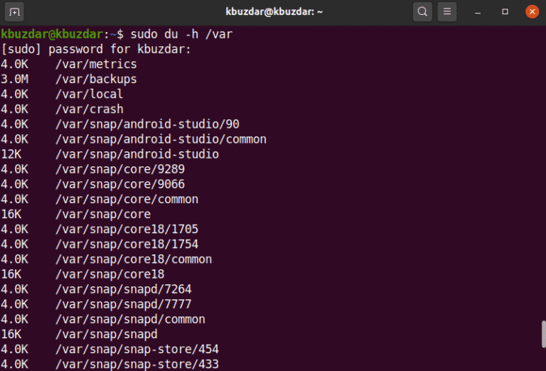Check Directory Size In Linux