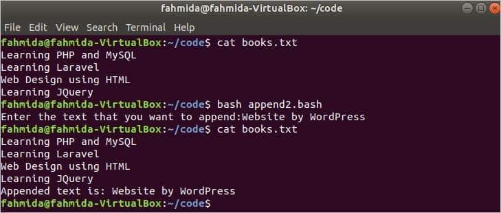 How To Append A Line To A File In Bash