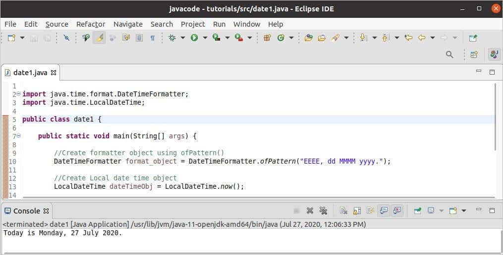 Java Date Format