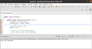 Java ternary operator