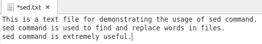 Sed Command To Replace A String In A File