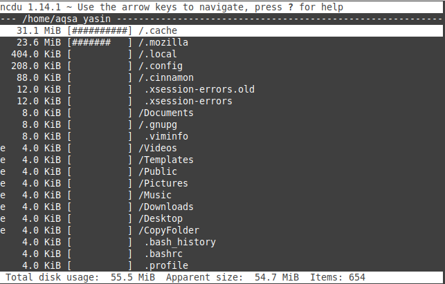 In Linux How To Find The Size Of Directory And Subdirectories 