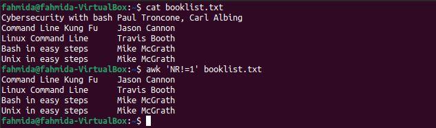 Linux Skip First N Lines From File