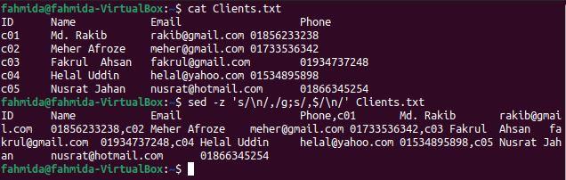 How To Replace Newline With Comma Using The sed Command