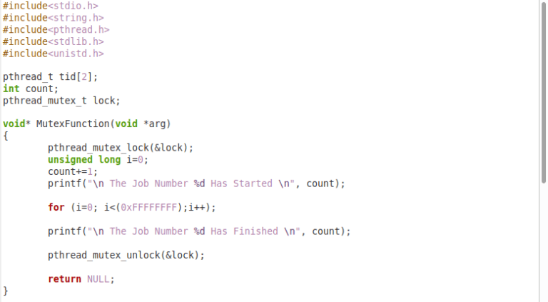 Posix Mutex with C Programming