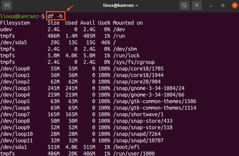 How To Check The Disk Space In Ubuntu 20 04 And 20 10 
