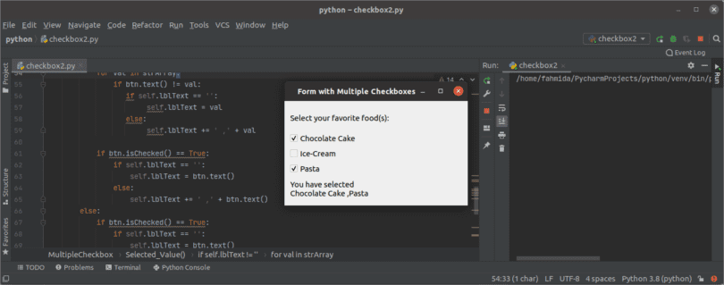 How To Use Pyqt Checkbox