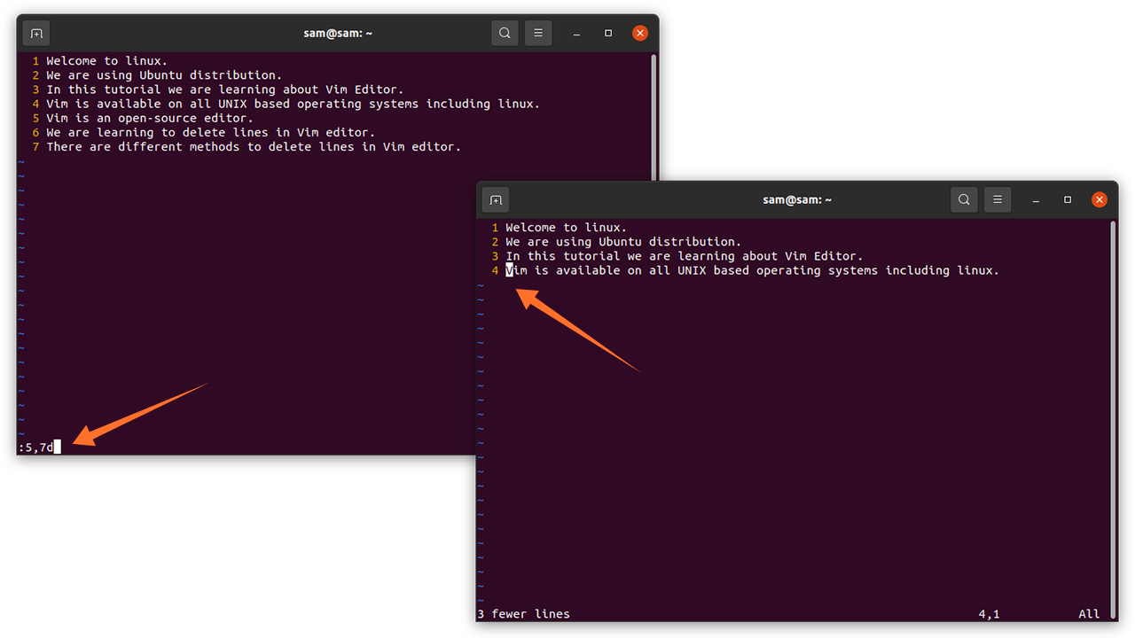 How To Delete Lines In Vi Vim 