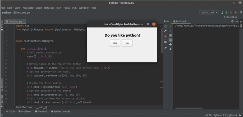 How to Use PyQt QPushButton