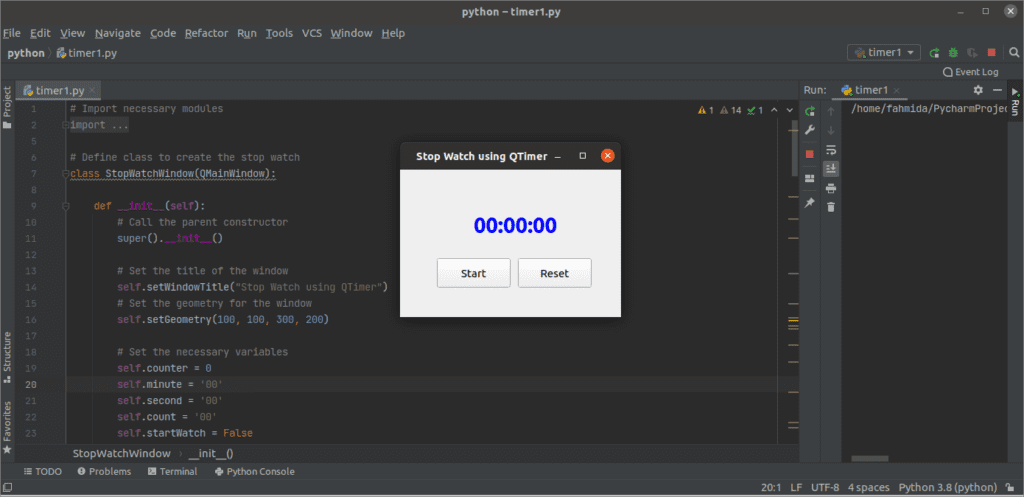 How to Use PyQt QTimer