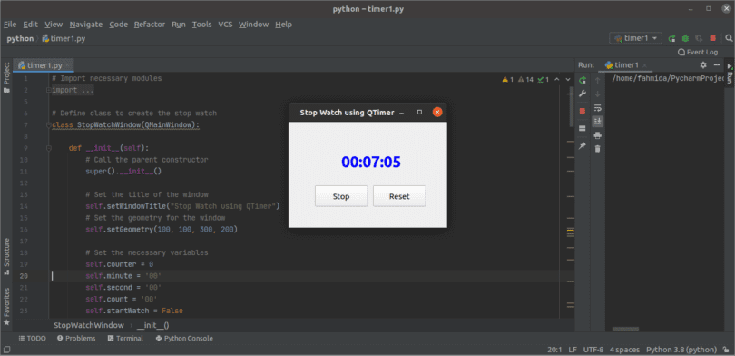 How to Use PyQt QTimer