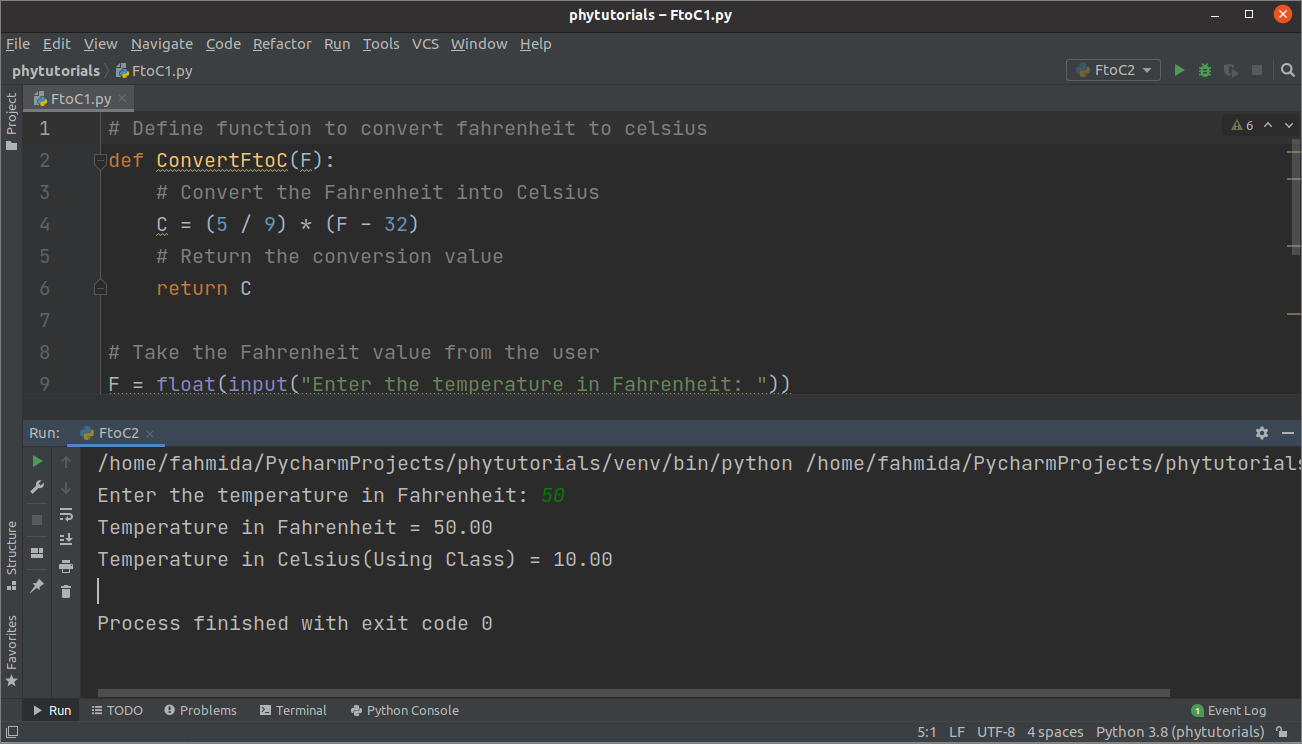 How To Convert Fahrenheit To Celsius Using Python