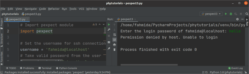 How to Use pexpect in Python