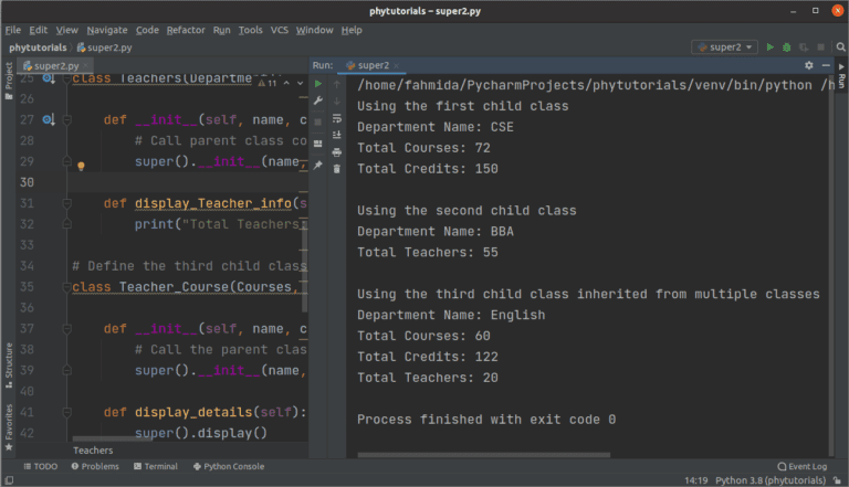 Python super() function