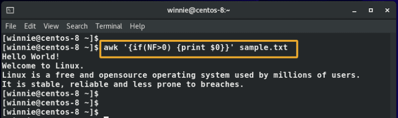 How To Remove Blank Lines In A File In Linux
