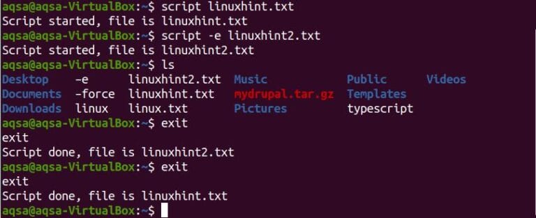 How To Run script Command In Linux 