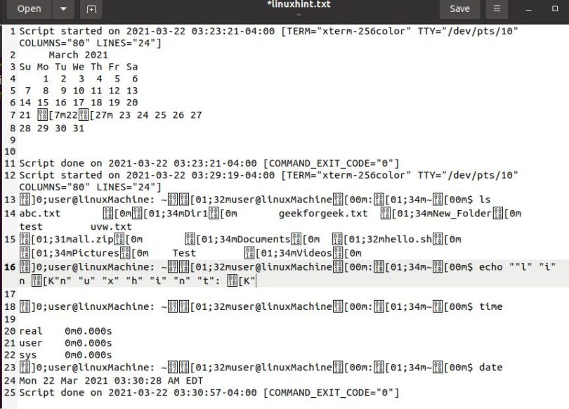 How to Run “script” Command in Linux?